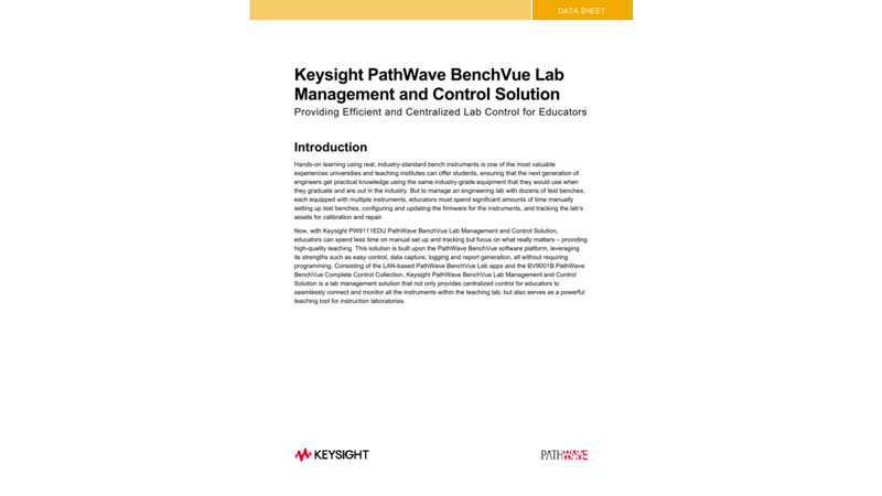 PathWave Lab Management and Control | Keysight